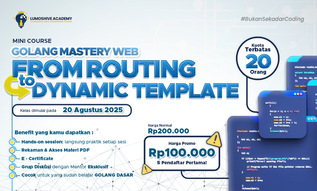 GOLANG Mastery Web: From Routing to Dynamic Template
